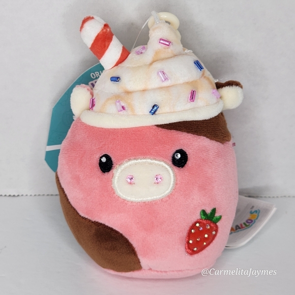 Squishmallows | Toys | Custom Rishi Strawberry Milkshake Cow Crossover ...